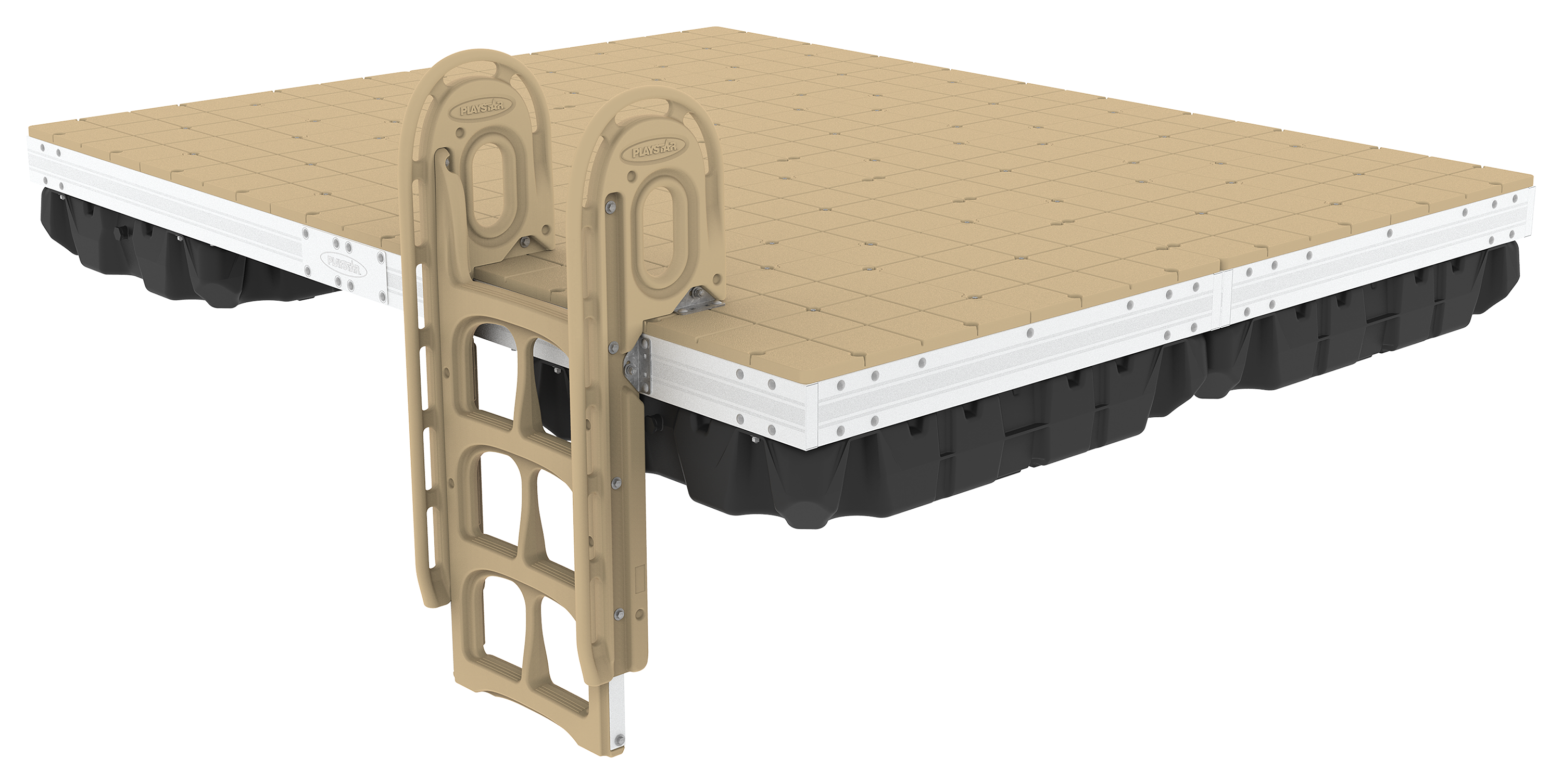 PlayStar Aluminum Floating Swim Raft with Resin Top - Raft w/o Ladder ...